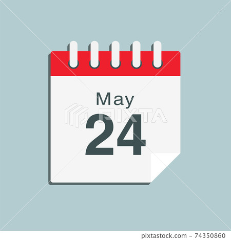 Icon day date 24 May, template calendar page - Stock Illustration ...