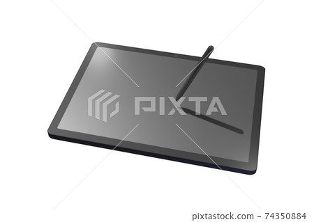 Tablet (with touch pen) Transparent image... - Stock Illustration ...