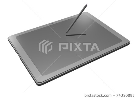 Tablet (with touch pen) Transparent image... - Stock Illustration ...