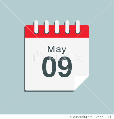 Icon day date 9 May, template calendar page - Stock Illustration ...