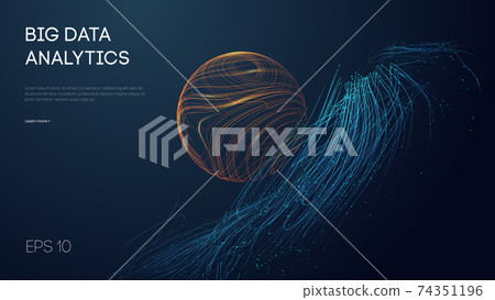 Big data analytics abstract vector background.... - Stock Illustration ...