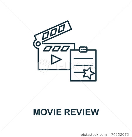 Movie Review icon. Simple element from cinema... - Stock Illustration ...