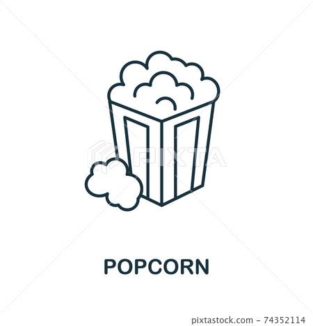 Popcorn icon. Simple element from cinema... - Stock Illustration ...