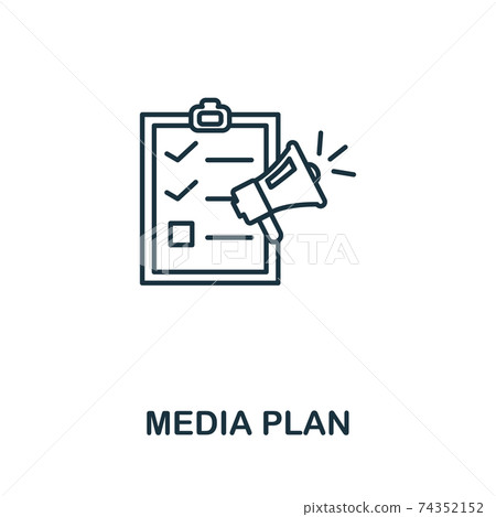 Media Plan icon. Simple element from business... - Stock Illustration ...