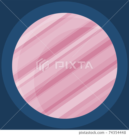 Fantastic lilac planet on dark blue space... - Stock Illustration ...