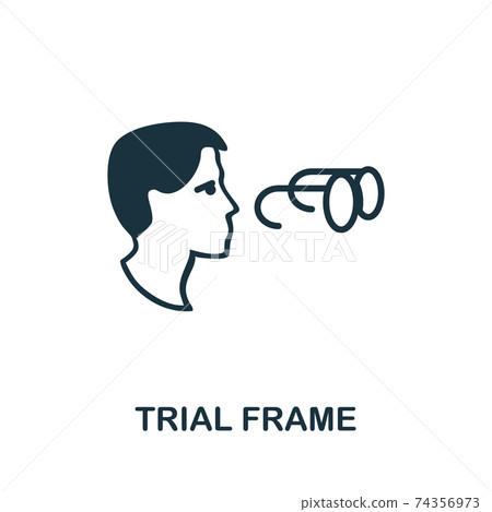 Trial Frame icon. Simple illustration from... - Stock Illustration ...