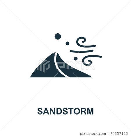 Sandstorm icon. Simple element from natural... - Stock Illustration ...