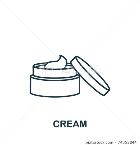 Cream icon from makeup and beauty collection.... - Stock Illustration ...