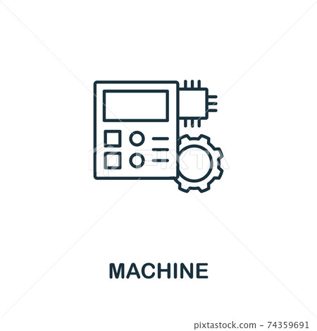 Machine icon from machine learning collection.... - Stock Illustration ...
