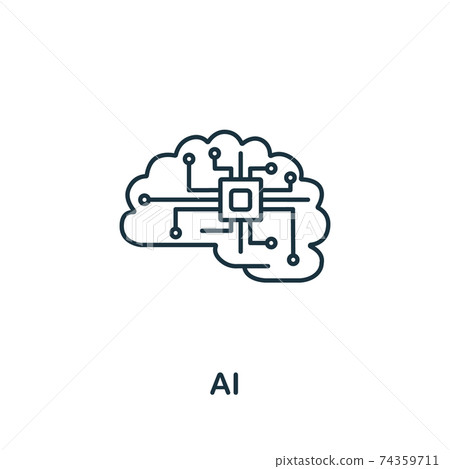 Ai icon from machine learning collection.... - Stock Illustration ...
