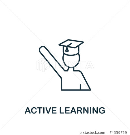 Active Learning icon from life skills... - Stock Illustration [74359739 ...