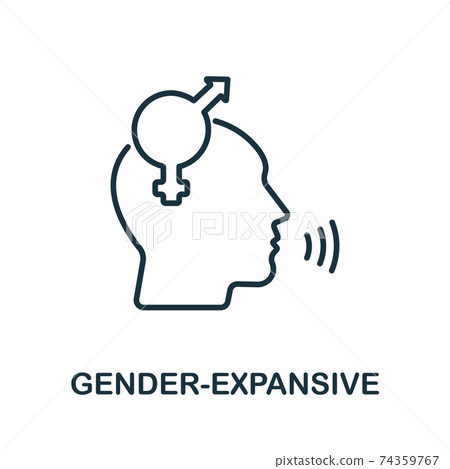 Gender-Expansive icon from lgbt collection.... - Stock Illustration ...