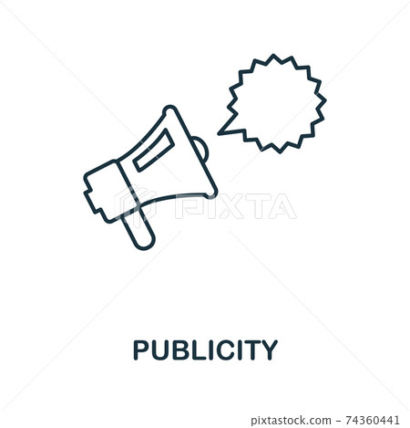 Publicity icon. Simple element from business... - Stock Illustration ...