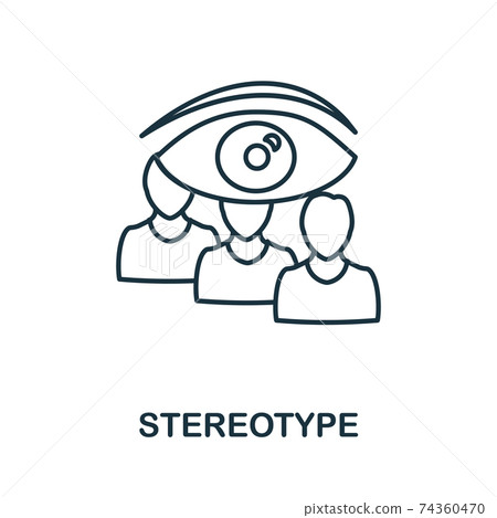 Stereotype icon. Simple element from business... - Stock Illustration ...