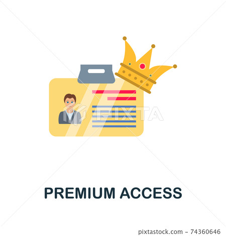 Premium Access flat icon. Color simple element... - Stock Illustration [74360646] - PIXTA