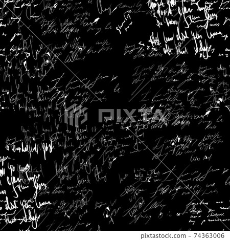 Seamless vector pattern. White text on a black... - Stock Illustration ...