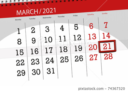 Calendar planner for the month march 2021,... - Stock Illustration ...