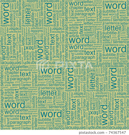 A pattern of words. Words of different sizes - Stock Illustration ...