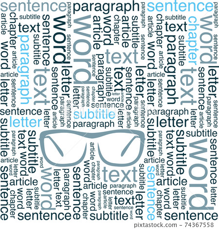 A pattern of words. Words of different sizes.... - Stock Illustration ...