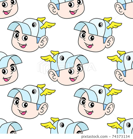 cool handsome boy seamless pattern textile... - Stock Illustration ...