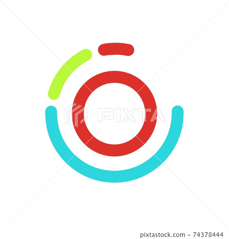 Circle logo with wild circle cut off - Stock Illustration [74378444 ...