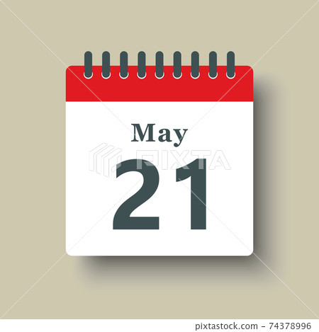 Icon day date 21 May, template calendar page - Stock Illustration ...