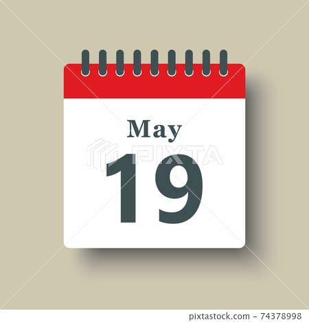 Icon day date 19 May, template calendar page - Stock Illustration ...
