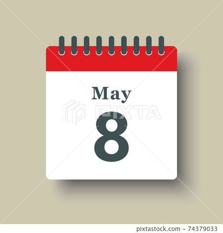 Icon day date 8 May, template calendar page - Stock Illustration ...