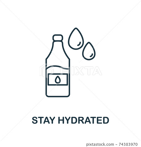 Stay Hydrated icon. Simple illustration from... - Stock Illustration ...