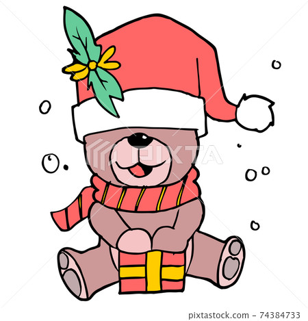 bear opens christmas gifts - Stock Illustration [74384733] - PIXTA