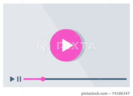 Video screen vector illustration. Video player...-插圖素材 [74386347] - PIXTA圖庫