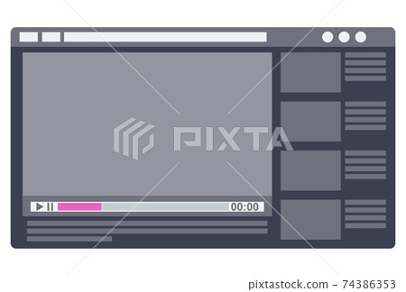 Video screen vector illustration. Video player... - Stock Illustration ...