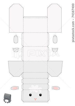 Party favor box sheep design for for sweets,... - Stock Illustration ...