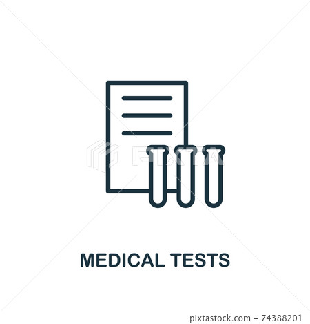 Medical Tests icon outline style. Thin line... - Stock Illustration ...
