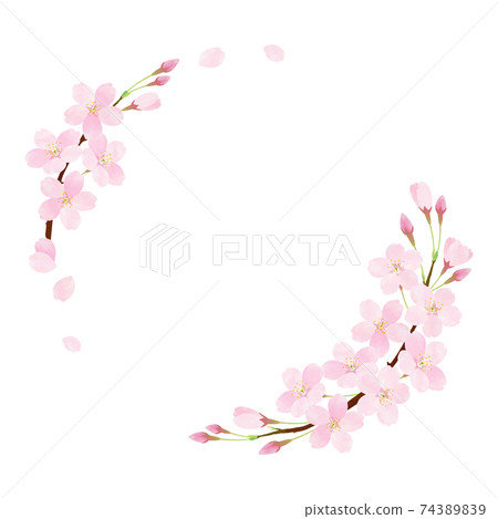 Sakura Frame 3_Sakura Sakura Somei Yoshino - Stock Illustration ...