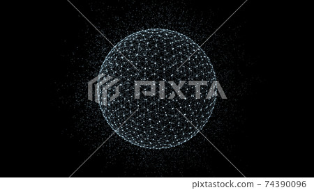 Sphere particles, wireframe - Stock Illustration [74390096] - PIXTA
