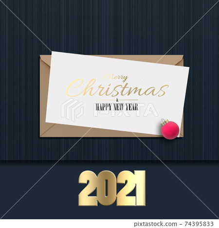 Holiday New Year 2021 card - Stock Illustration [74395833] - PIXTA