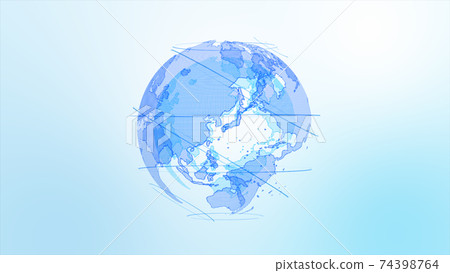 Light blue digital network image background - Stock Illustration ...