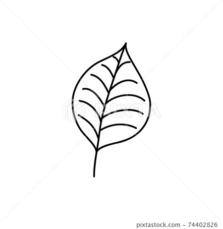 Spring Leaf Outline Vector line Icon. Doodle...-插圖素材 [74402826] - PIXTA圖庫