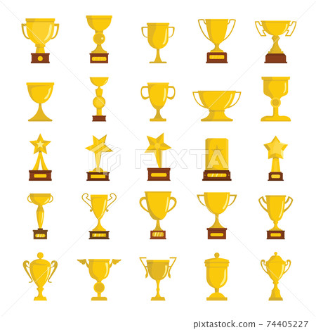 Gold cup awards icons collection - Stock Illustration [74405227] - PIXTA