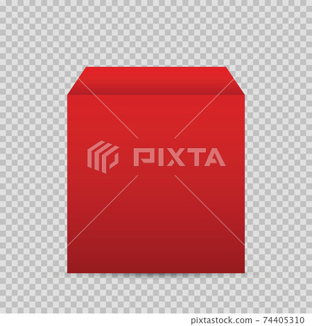 Realistic red box - Stock Illustration [74405310] - PIXTA