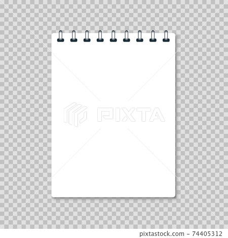white realistic notebook-插圖素材 [74405312] - PIXTA圖庫