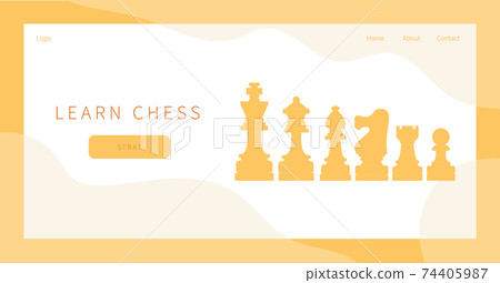 Learn chess landing page. - Stock Illustration [74405987] - PIXTA