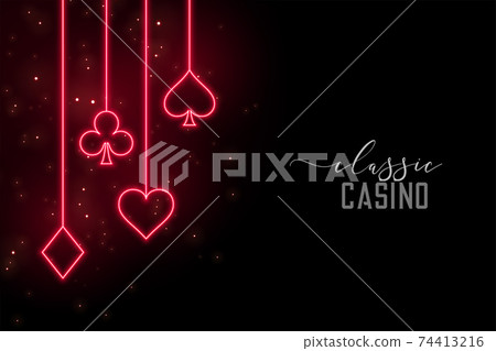red neon casino symbols background - Stock Illustration [74413216] - PIXTA