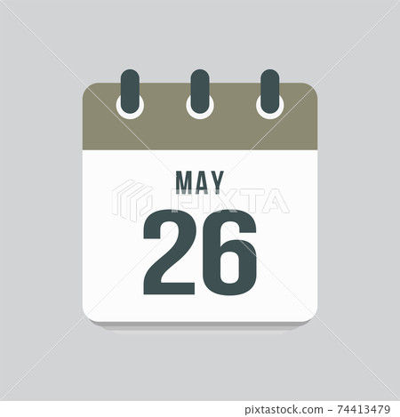 Icon day date 26 May, template calendar page - Stock Illustration ...