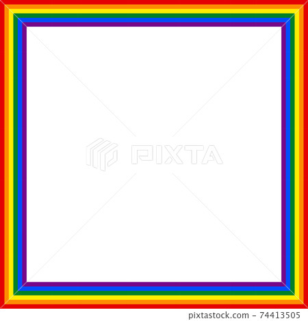 Flag LGBT icon, squared frame. Template design,... - Stock Illustration ...