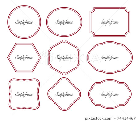 Simple red frame decorative frame - Stock Illustration [74414467] - PIXTA