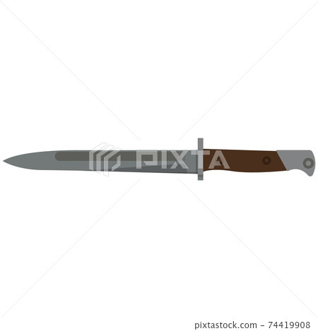 Vector bayonet knife isolated on white background - Stock Illustration ...