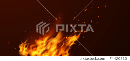 Realistic burning fire flames, Burning hot sparks realistic fire🍝 Sinta ...