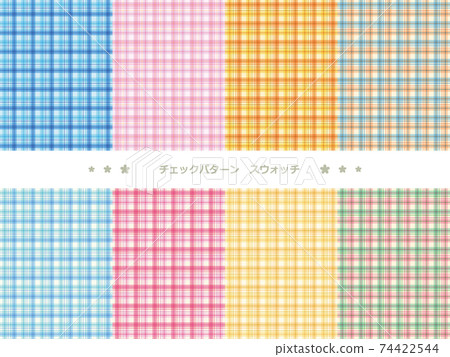 Plaid pattern swatch set - Stock Illustration [74422544] - PIXTA